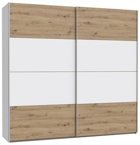 Šatní skříň KARO 220x210 cm bílá/dub artisan SHMS92411-M576