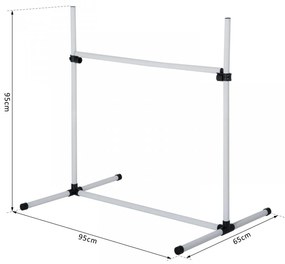 Goleto Agility překážky pro psy 95 x 65 x 95 cm| bílá