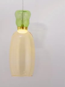 Designový lustr Pluma žlutá