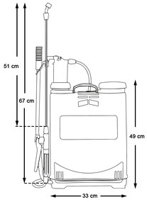 Zádový postřikovač, 16 l