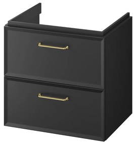 Cersanit Mille, umyvadlová skříňka 594x446x551 mm, černá matná, S1021-002