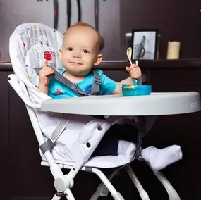 CHIPOLINO Jídelní židlička Teddy Blush / od 6 měsíců do 3 let
