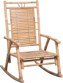 Houpací křeslo s poduškou bambus 3063905