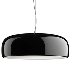 Flos Smithfield S Pro, leskle černé závěsné svítidlo, 45W LED 2700K stmívatelné, prům. 60cm