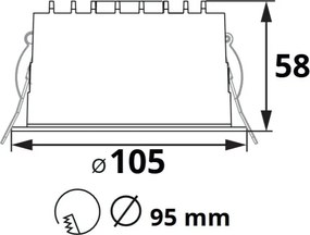 T-LED 106332 LED podhledové svítidlo IPO IP54 15W CCT černé CCT