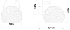 GLOBO WILLY 54025-1 Nástěnné svítidlo