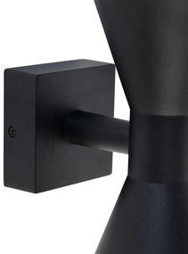 Moderní nástěnné svítidlo černé 2-světlo - Rolf