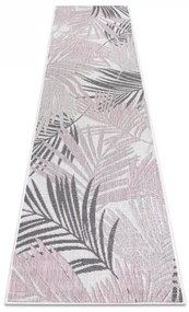 Dywany Luszczow Kusový koberec, běhoun SISAL SION palmové listy, tropický 2837 ecru / růžový Rozměr koberce: 60 x 200 cm