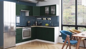 Rohová kuchyňská linka ROTIZA CHOCO - Green