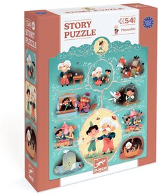 DJECO Story puzzle Pinocchio - 54 dílků