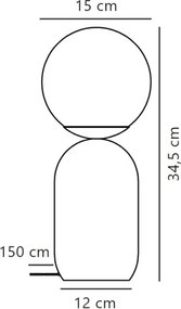 Nordlux - Stolní lampa NOTTI 1xE14/25W/230V černá