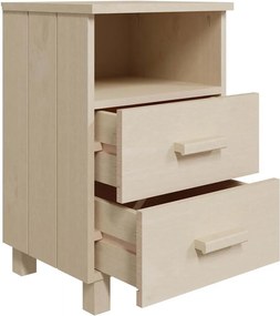 Noční stolky HAMAR 2 ks medově hnědé 40x35x62 cm masivní dřevo 340416