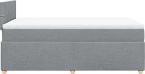 Box spring postel s matrací světle šedá 120 x 200 cm textil 3288947
