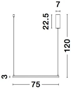 LED lustr Eterna 75 bílé