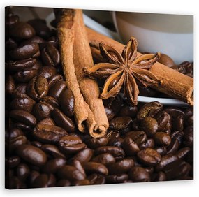 Obraz na plátně, Anya hvězda a káva - 50x50 cm