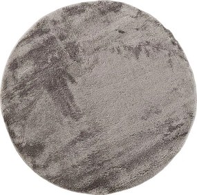 HU Kulatý šedý koberec Plush Deluxe Rozměr: 60x60 cm