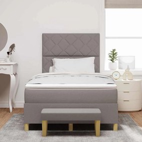 Postel s boxspringem s čelo Taupe 200 x 120 cm textil 3344370