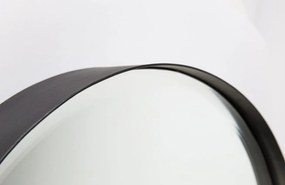 OnaDnes -20% White Label Černé závěsné zrcadlo WLL Raj Large O 75 cm
