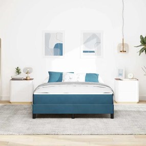 Postel s boxspringem s matrací Tmavě modrá 160 x 200 cm textil 3398705