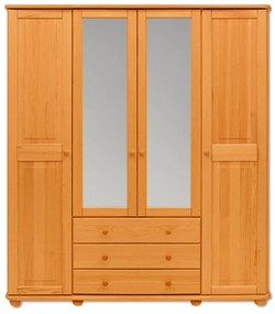Drewmax SF130 - Skříň šatní z masivní borovice 165x60x190cm - Olše