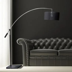 Retro stojací lampa Bianca chrom/černé
