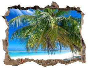 Wallmuralia Nálepka fototapeta 3D výhled Tropická pláž 95x64 cm