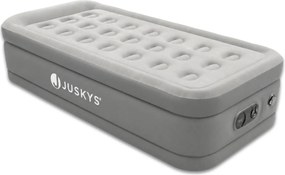 Juskys Nafukovací postel Sapri s elektrickou pumpou Barva: šedá / antracitová, Velikost: M