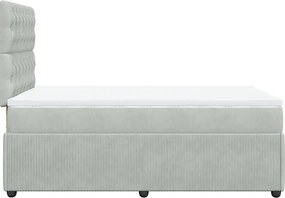 Box spring postel s matrací světle šedá 120 x 200 cm samet 3294616