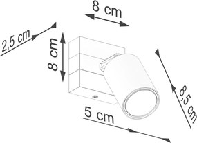 Sollux Lighting Nástěnné svítidlo FAGER 1 černé
