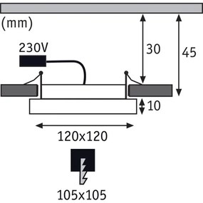 Paulmann 92950 - LED/7,5W IP23 Koup podhledové svítidlo AREO 230V