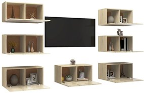 vidaXL TV skříňky 7 ks dub sonoma 30,5 x 30 x 60 cm kompozitní dřevo
