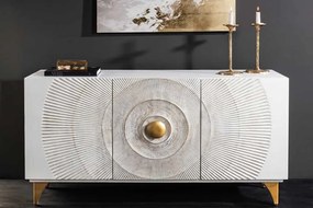 Designová komoda Venetia 140 cm bílé mango