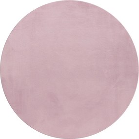 Ayyildiz, Kusový koberec Pouffy 5100 Rose kruh, 200x200 (průměr) kruh, růžová, obývací pokoj