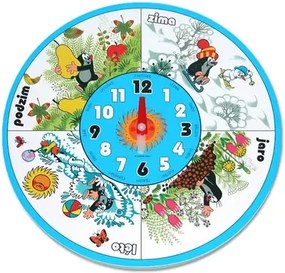Krtečkovy hodiny Roční období / Nástěnné hodiny / dřevo, plast / 20 cm