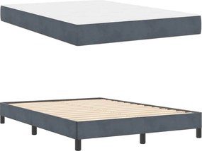 Postel s boxspringem s matrací Tmavě šedá 160 x 210 cm textil 3398750