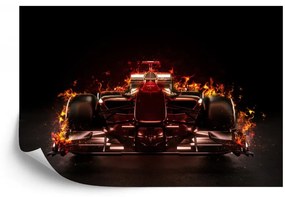 Fototapeta Hořící Auto F1 Strukturální vinyl 254x184