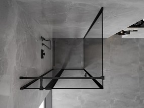 Mexen Mist T, sprchový kout s křídlovými dveřmi, levý, 85 x 85 cm, 8mm čiré sklo, černý profil, 8A4T-085-085-70-70-L