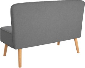Pohovka textil 117 x 55,5 x 77 cm světle šedá 244070