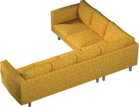Potah na pohovku IKEA Norsborg rohová 5-místná barva žlutá látka pletený vzor, vzorované