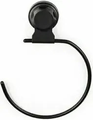 Compactor Bestlock Black Malý věšák na ručníky s přísavkou černá / bez