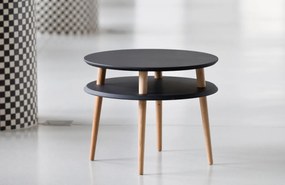 OnaDnes -20% Černý lakovaný konferenční stolek RAGABA UFO 57 cm