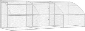 Psí kennel 3 ks Stříbrná 6 x 2 x 2 m Pozinkovaná ocel 3368334