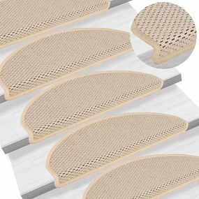 Samolepicí rohože na schody Sisal-Look 30 ks 65x21x4 cm Berber 3365881