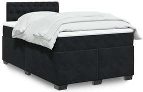 Box spring postel s matrací černá 120 x 200 cm samet 3286290