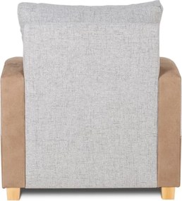 Sedací souprava Niko 3+1+1, černá/šedá/dřevo bílé (Vogue 18/15)