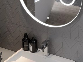 Mexen Ella, LED koupelnové zrcadlo s podsvícením a kosmetickým zrcátkem 70x70 cm, 6000K, ochrana proti zamlžování, 9811-070-070-611-00