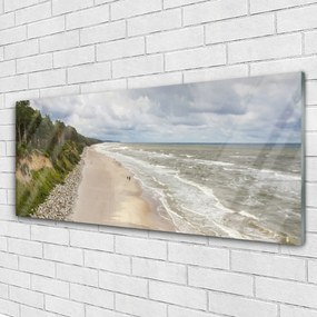 akrylový obraz Pláž Moře Strom Příroda 125x50 cm
