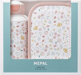 Dětský svačinový box s lahví Flowers &amp; butterflies – Mepal