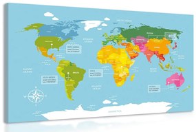 Obraz výjimečná mapa světa