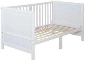 Bílá postýlka s nastavitelnou výškou 70x140 cm Easy Sleep – Roba